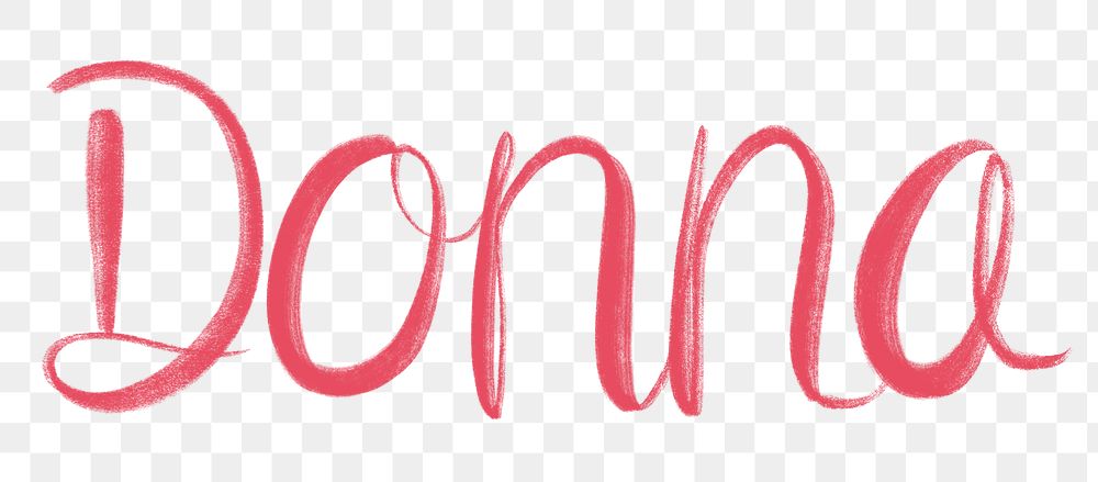 Donna png handwritten calligraphy font | Free PNG - rawpixel