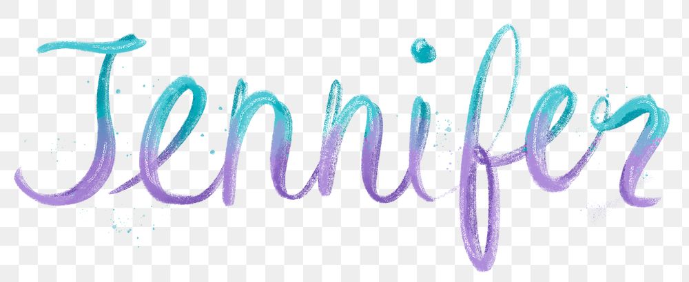 Jennifer png script calligraphy font | Free PNG - rawpixel