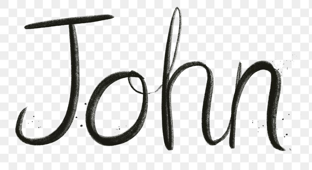 Hand drawn John font png | Free PNG - rawpixel