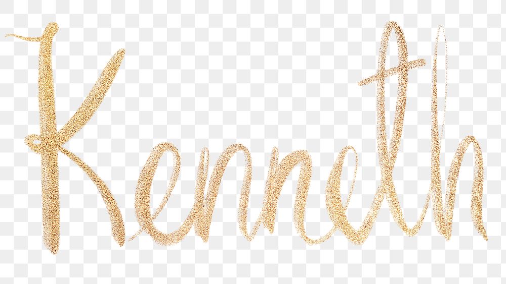 Kenneth shimmery gold font png | Free PNG - rawpixel