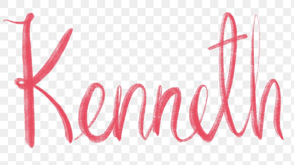 Kenneth png hand lettering font | Free PNG Sticker - rawpixel