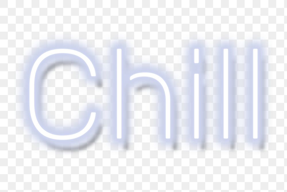 Chill neon word transparent png | Free PNG Sticker - rawpixel