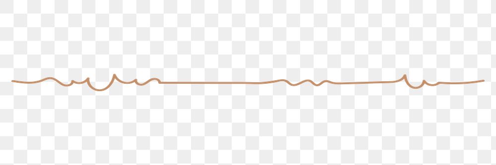 Png doodle divider in bronze | Premium PNG Sticker - rawpixel