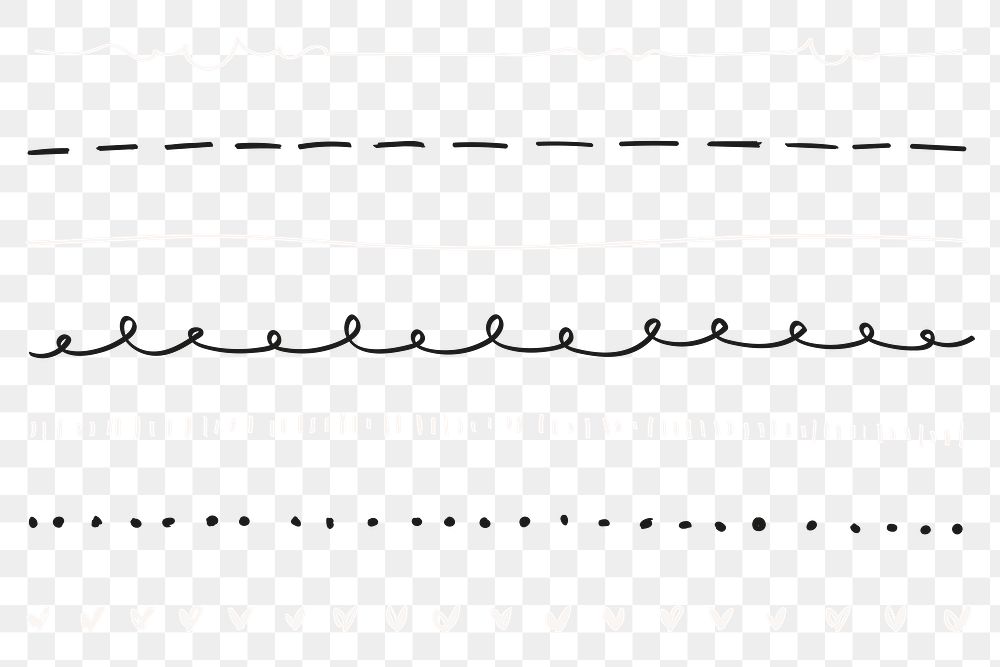 Png cute doodle line border | Premium PNG Sticker - rawpixel