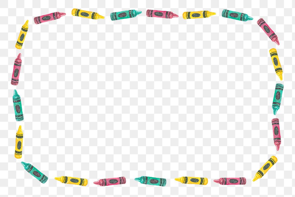 PNG crayon frame in watercolor | Premium PNG - rawpixel