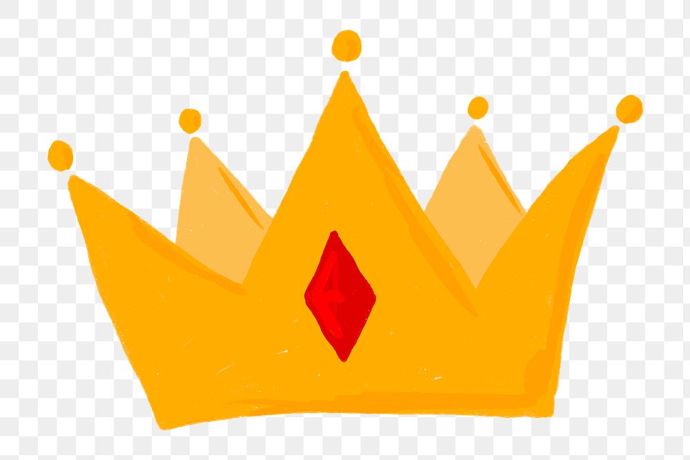 Hand drawn crown element png | Premium PNG Sticker - rawpixel