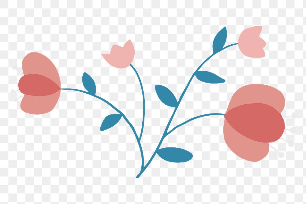 Cute pink flower element png | Free PNG Sticker - rawpixel