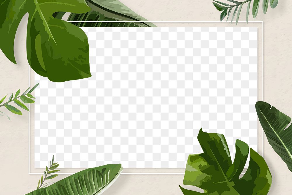 Leaf frame PNG clipart border, | Free PNG - rawpixel