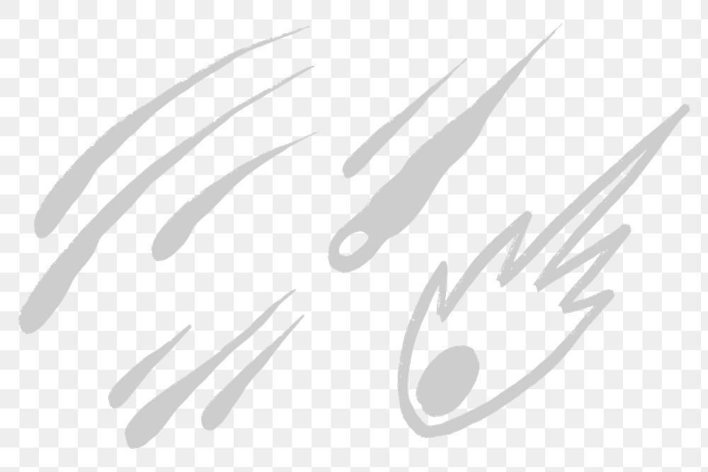 Cute comet silver png galaxy | Free PNG - rawpixel