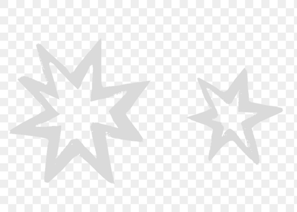Gray png stars cute galactic | Free PNG Sticker - rawpixel