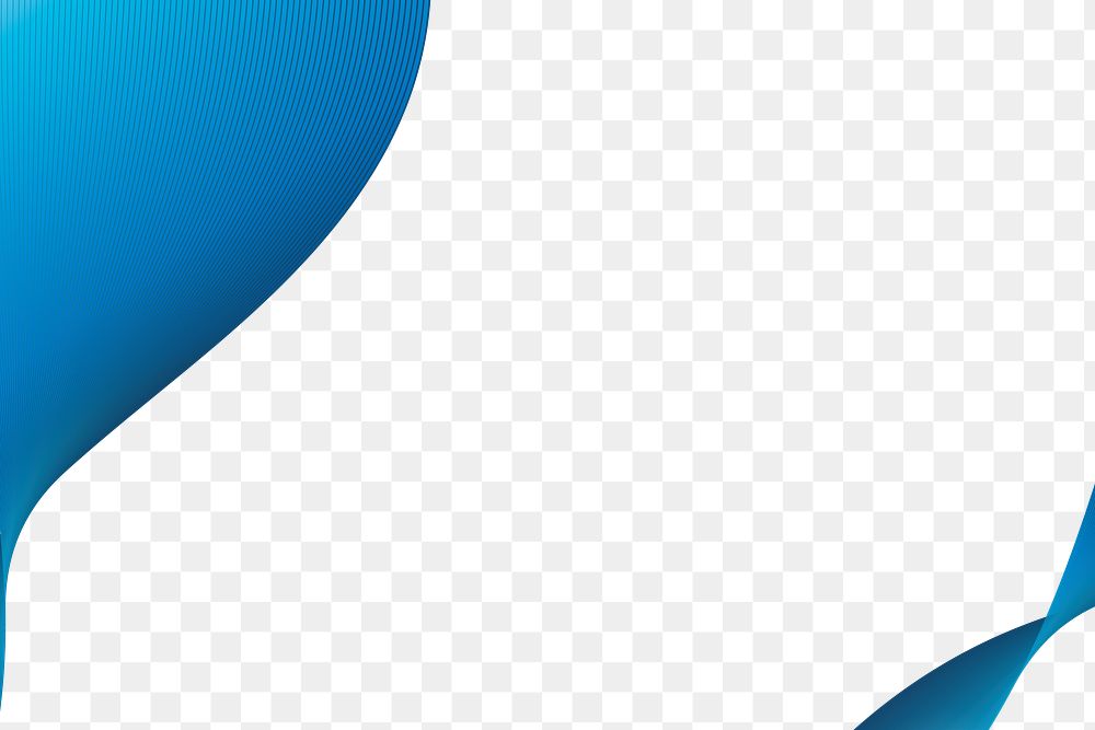 Blue curved frame transparent background | Free PNG - rawpixel