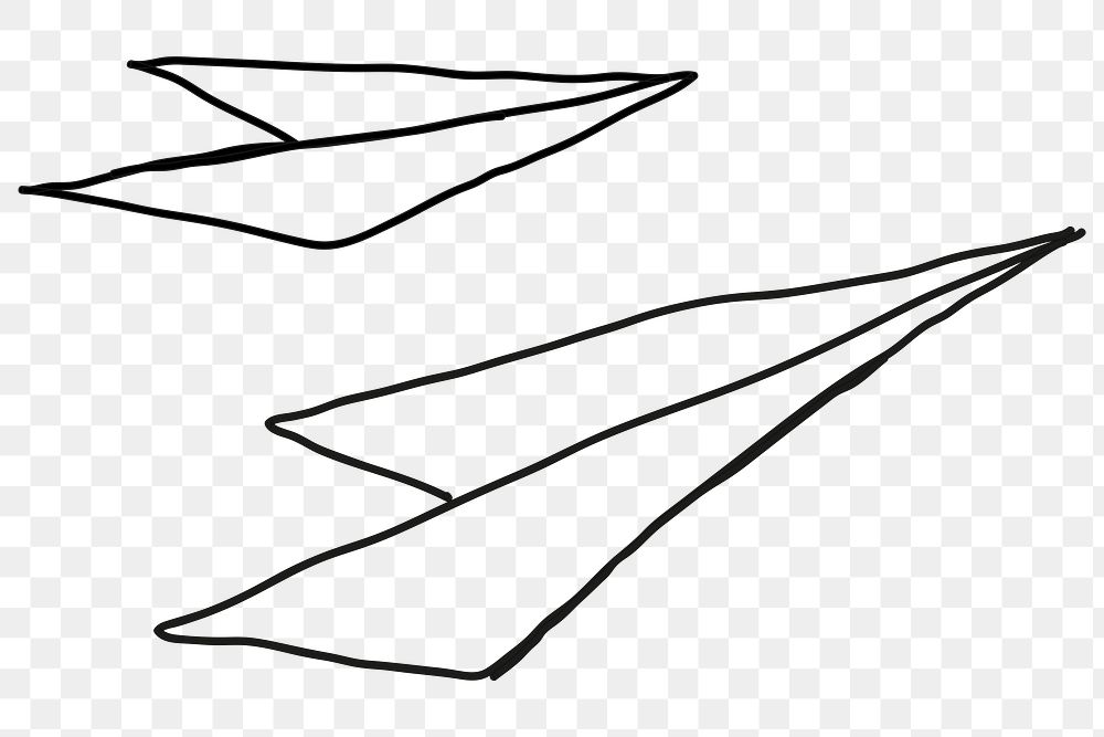 Simple paper planes transparent png | Premium PNG Sticker - rawpixel