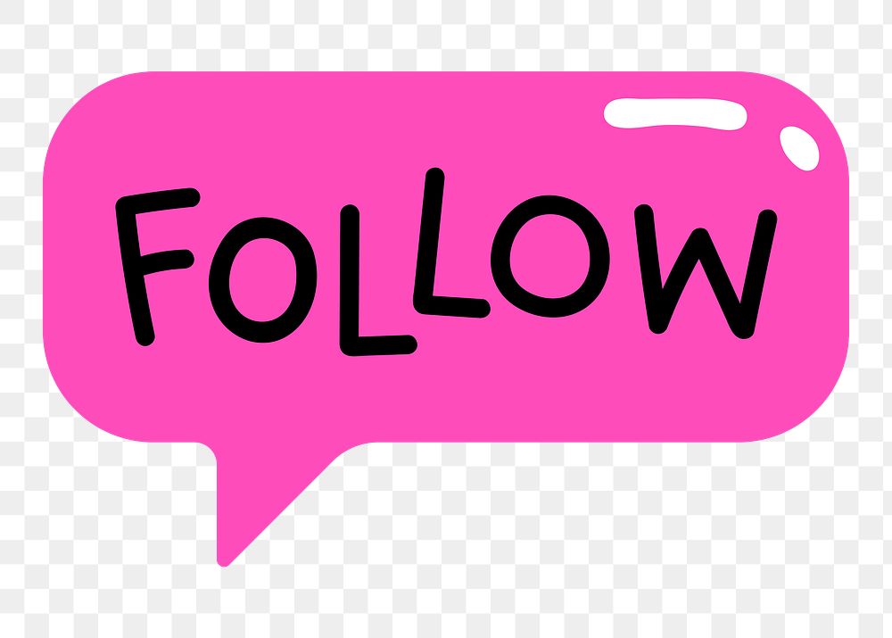 PNG follow icon funky social | Free PNG Sticker - rawpixel