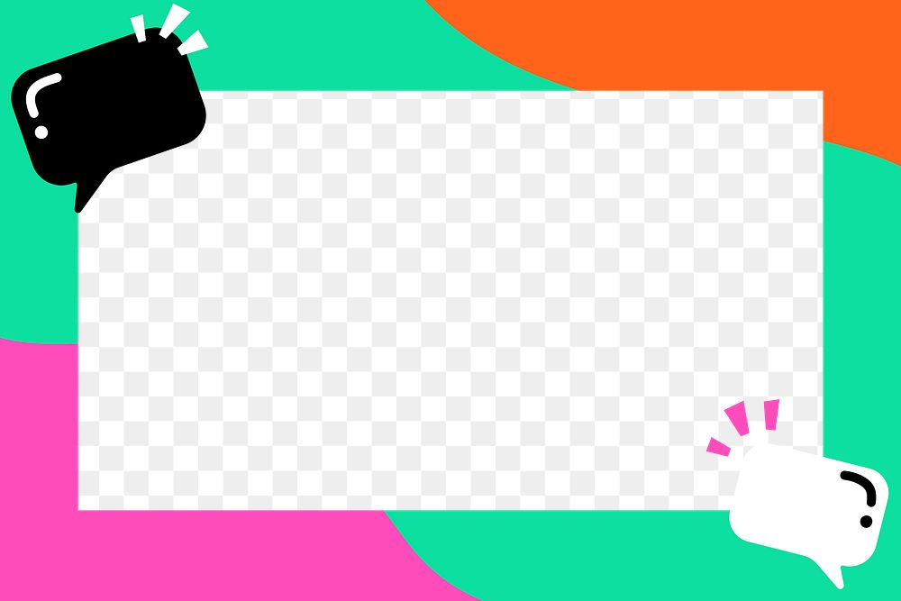 PNG frame funky border with message | Free PNG - rawpixel