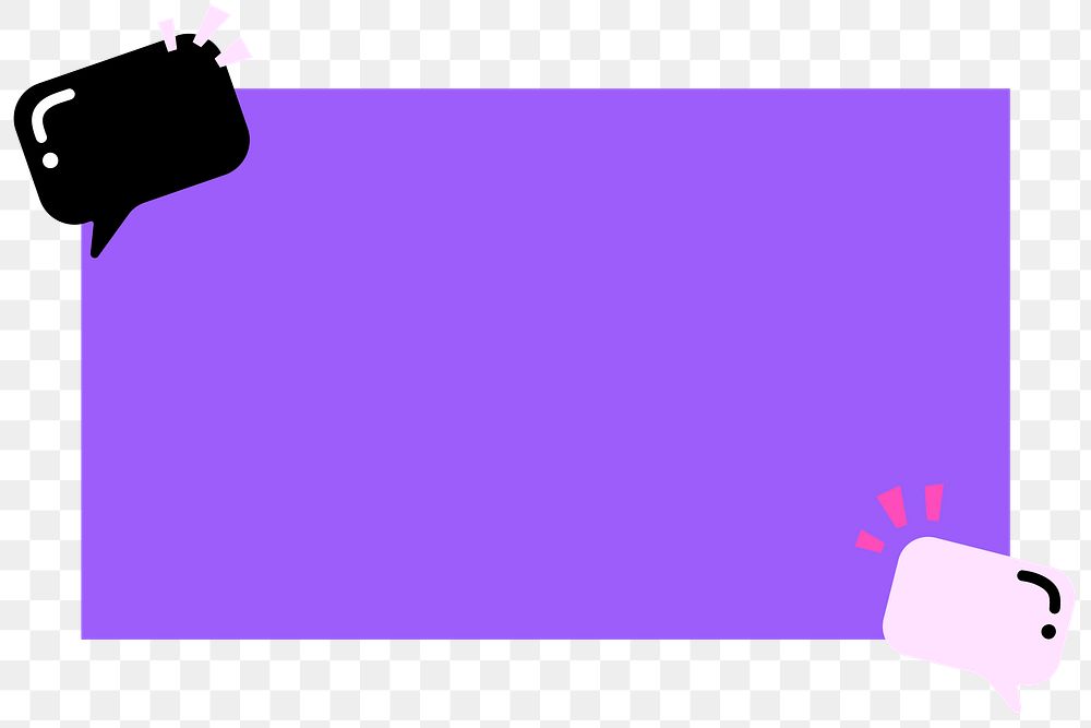 PNG funky purple box with message | Free PNG - rawpixel