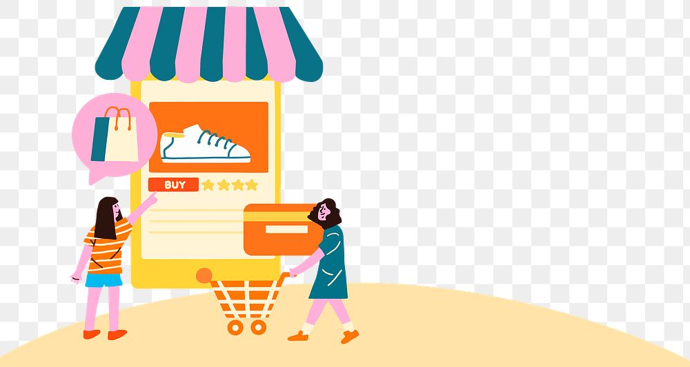 Shopping png border flat design | Free PNG Sticker - rawpixel