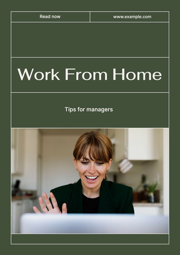 Work home poster template, editable | Premium Editable Template - rawpixel