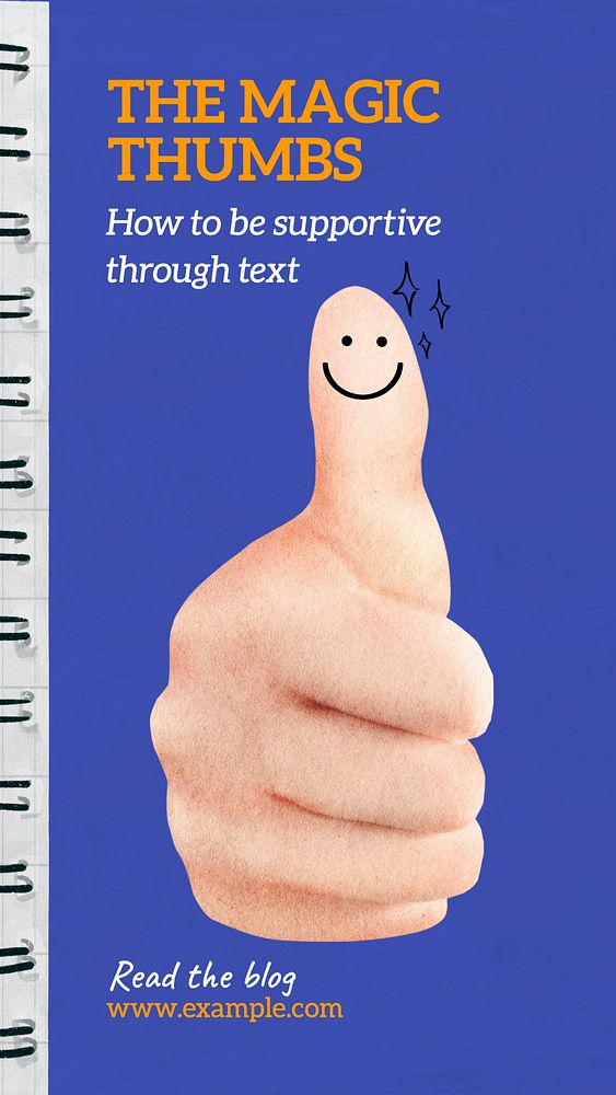 Smiling thumb Instagram story template | Premium Editable Template ...