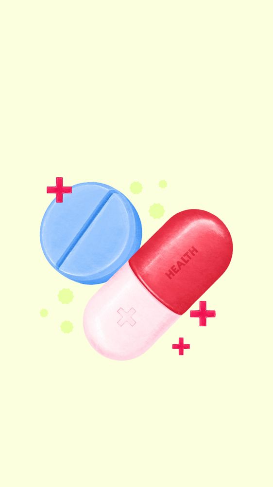 Medicine capsule tablet mobile wallpaper, | Premium Editable Design ...