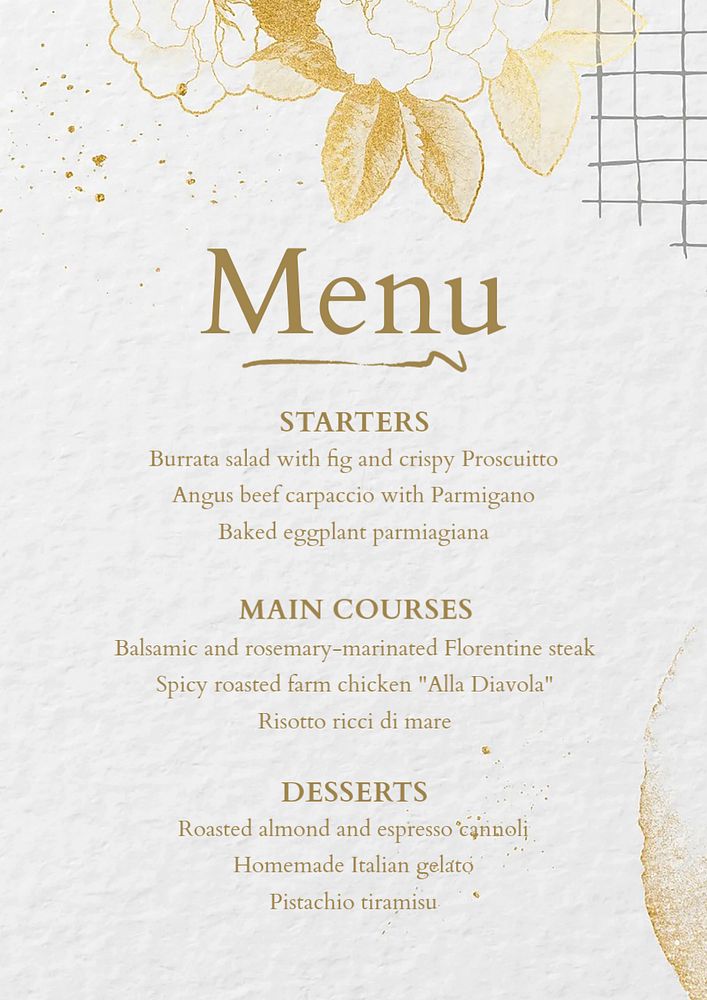 Menu editable poster template | Premium Editable Template - rawpixel