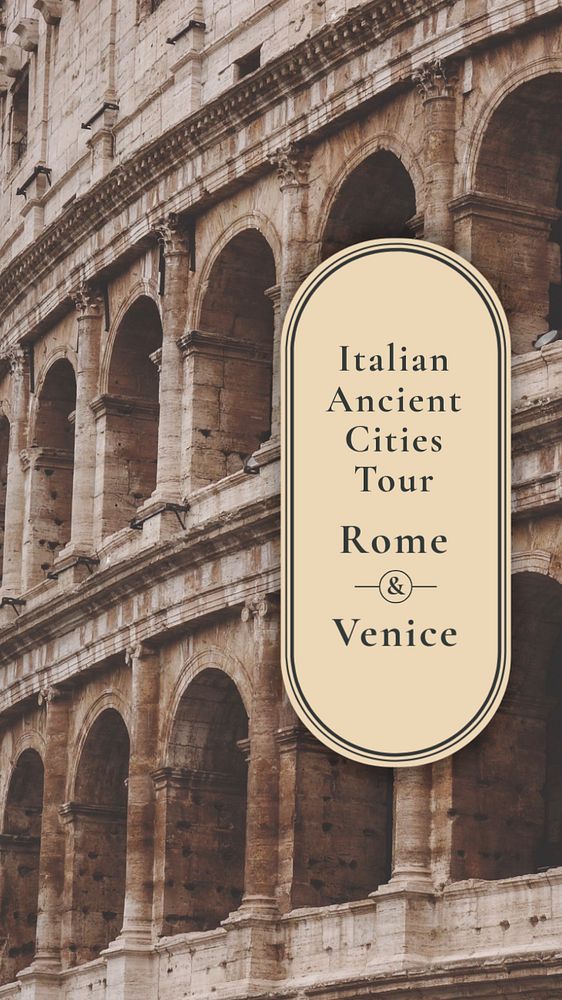 Italian city tour social story | Premium Editable Template - rawpixel