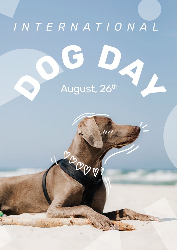 Dog day poster template, editable | Premium Editable Template - rawpixel