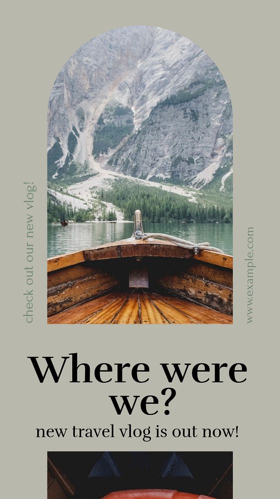 Travel vlog Instagram story template, | Premium Editable Template ...