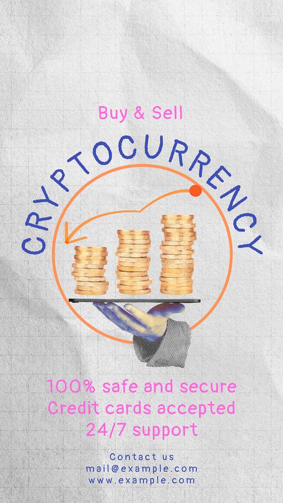 Crypto currency Instagram story template | Premium Editable Template ...