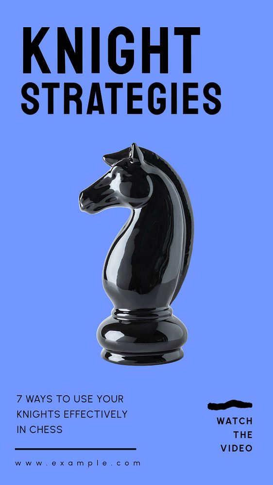 Knight strategy chess Instagram story | Premium Editable Template ...