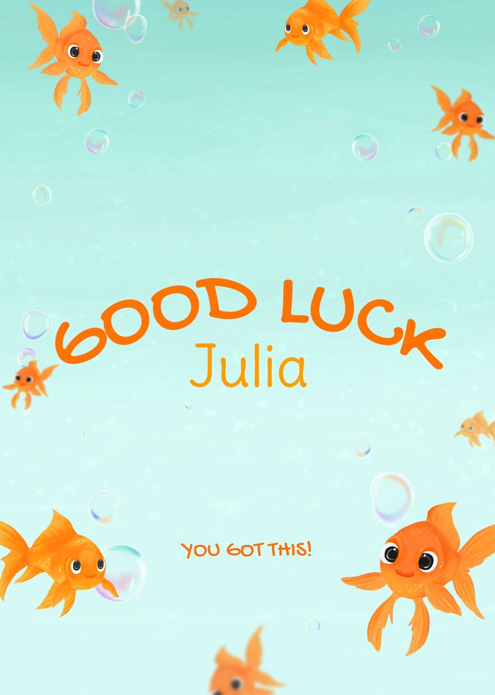 Good luck poster template, customizable | Premium Editable Template ...