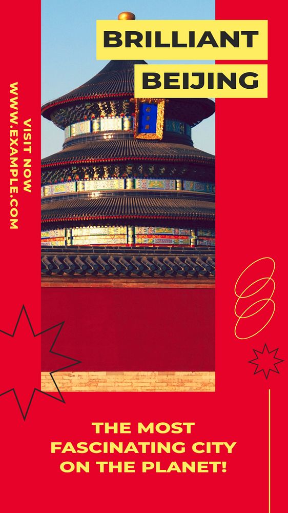 Beijing travel story template, editable | Premium Editable Template ...