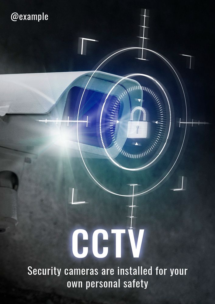 CCTV poster template, editable text | Premium Editable Template - rawpixel