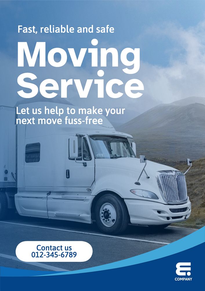 Moving services poster template, editable | Premium Editable Template ...