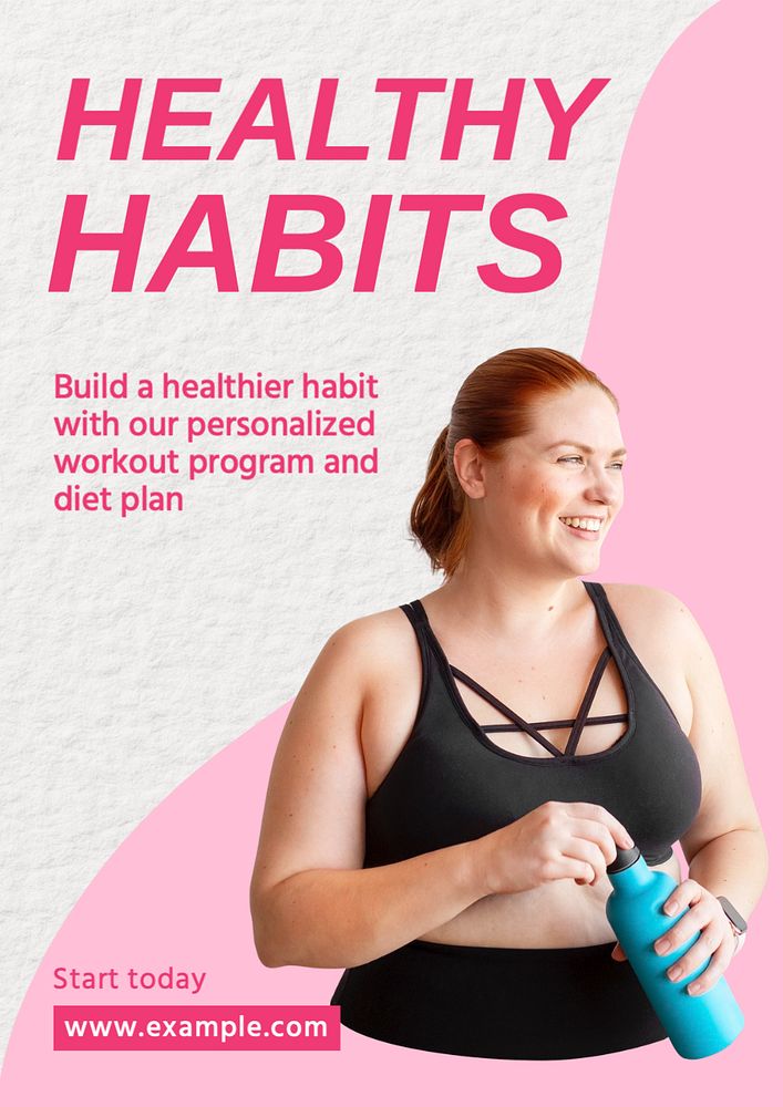 Healthy habits poster template, editable | Premium Editable Template ...