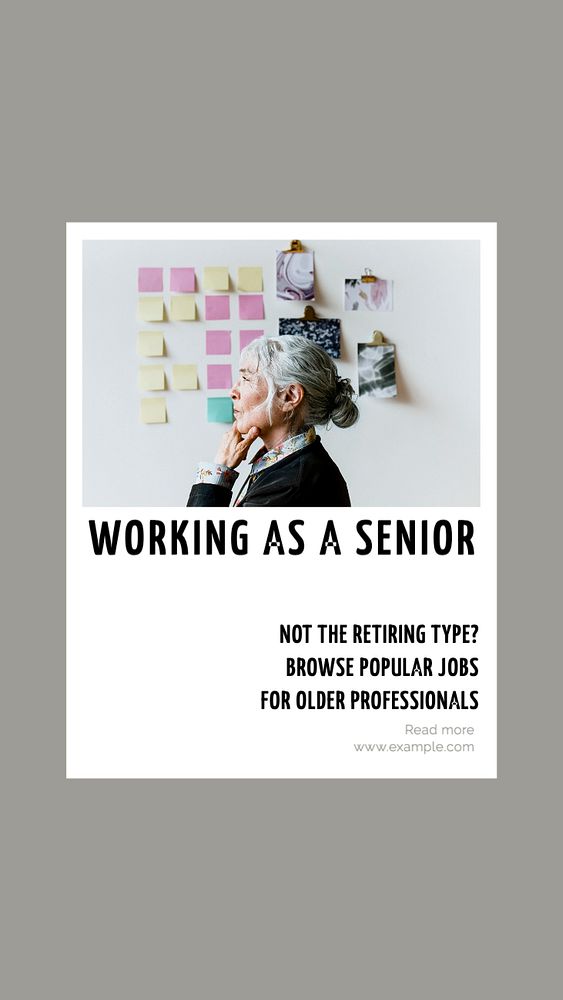 Senior work Instagram story template | Premium Editable Template - rawpixel