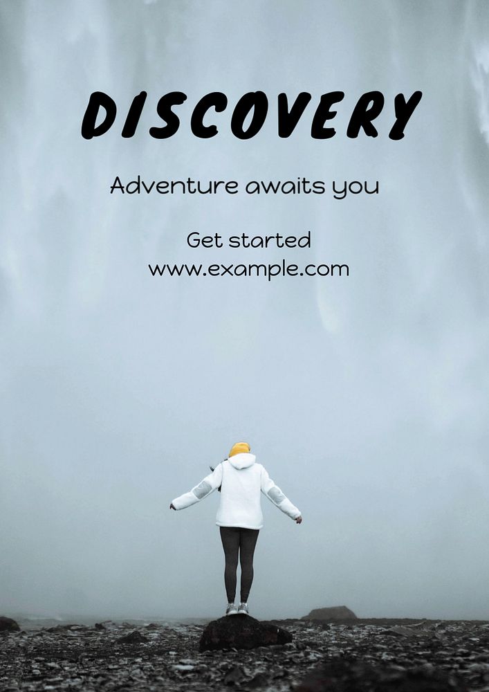 Discovery poster template, editable text | Premium Editable Template ...