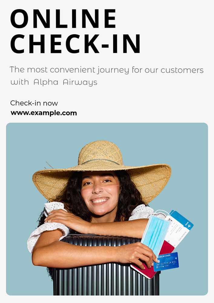 Online check poster template, editable | Premium Editable Template ...