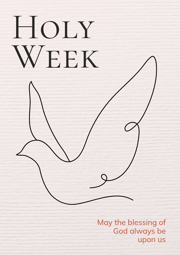 Holy week poster template, editable | Premium Editable Template - rawpixel