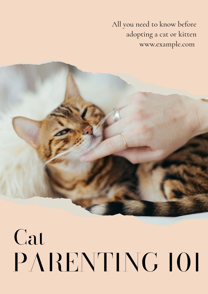 Cat adoption poster template, editable | Premium Editable Template ...