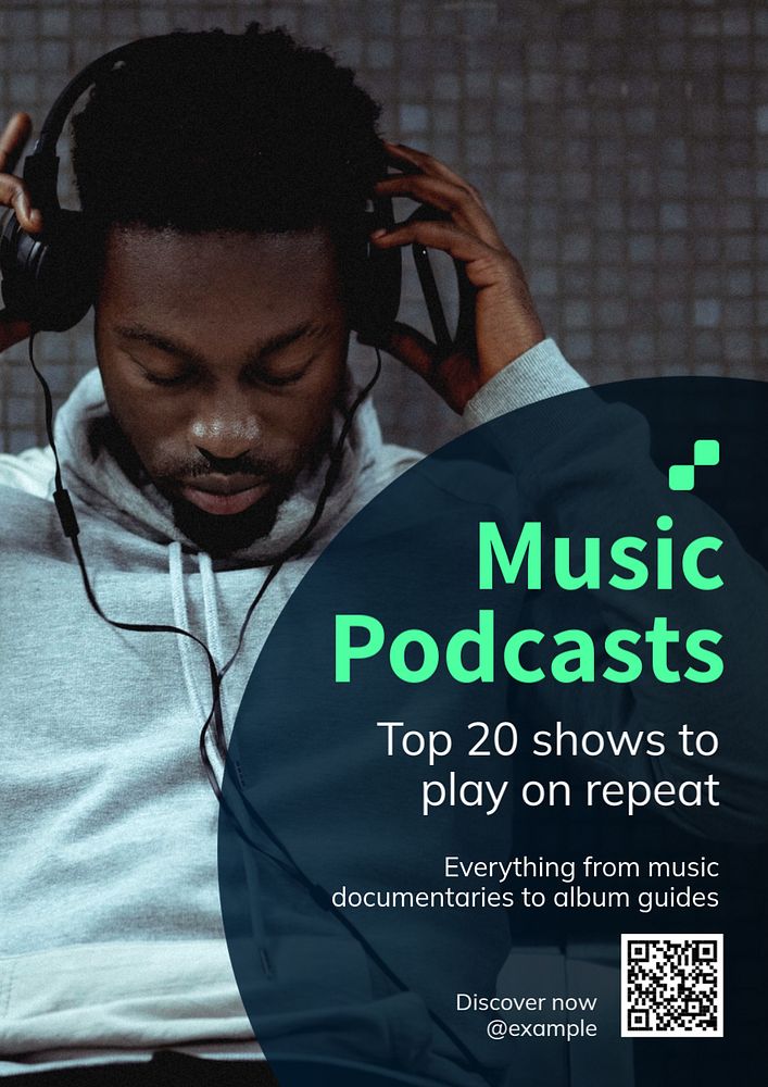 Music podcasts poster template, editable | Premium Editable Template ...