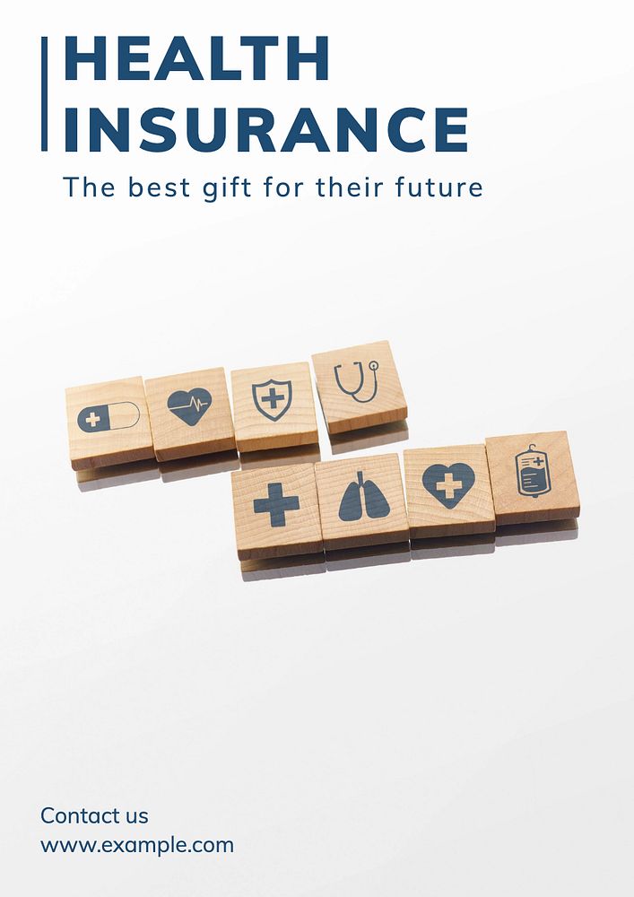 Health insurance poster template, editable | Premium Editable Template ...