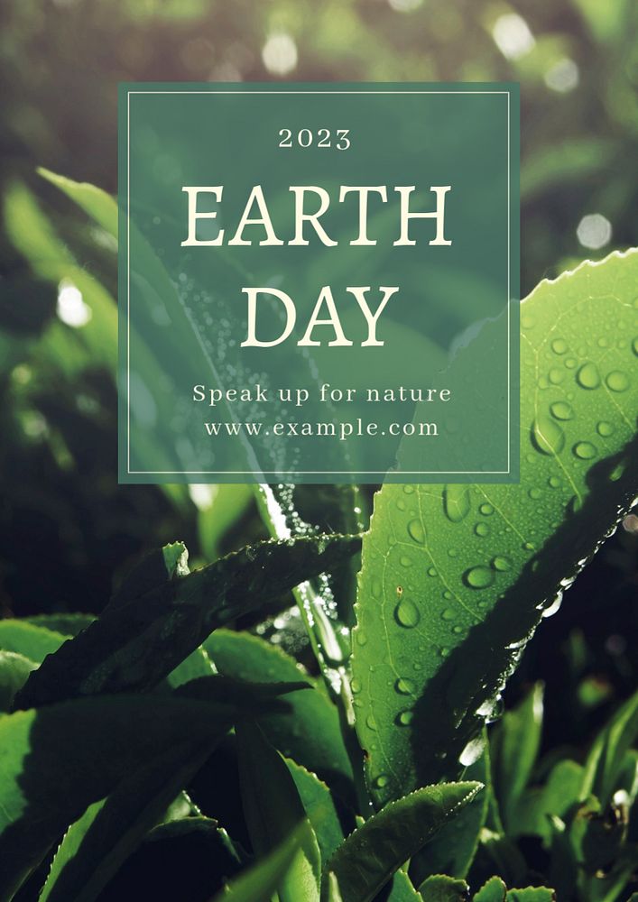 Earth day poster template, editable | Free Editable Template - rawpixel