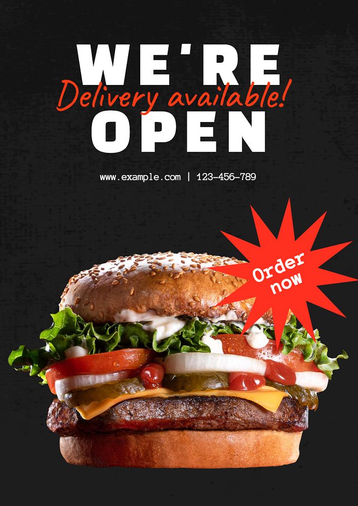 Fast food restaurant poster template, | Premium Editable Template ...