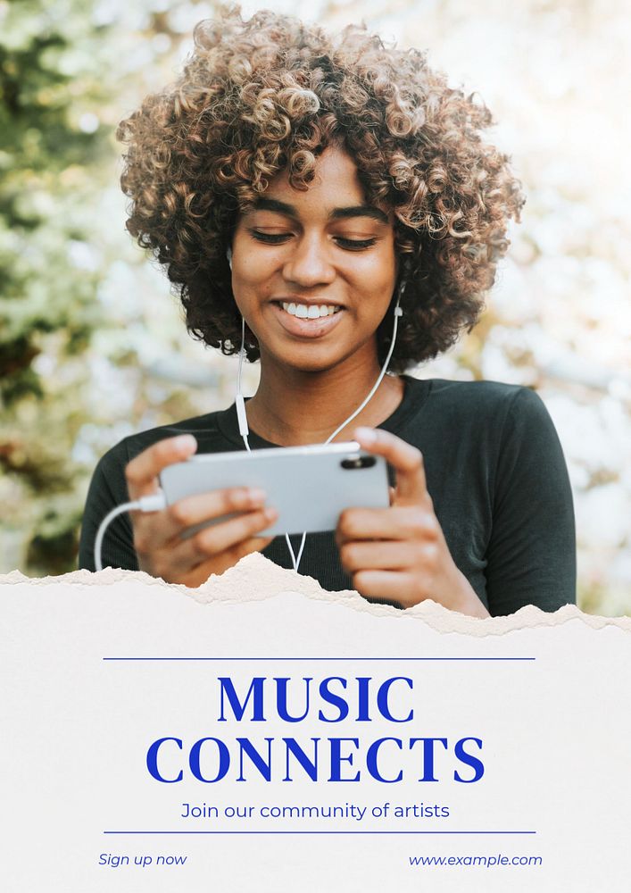 Music connects poster template, editable | Premium Editable Template ...