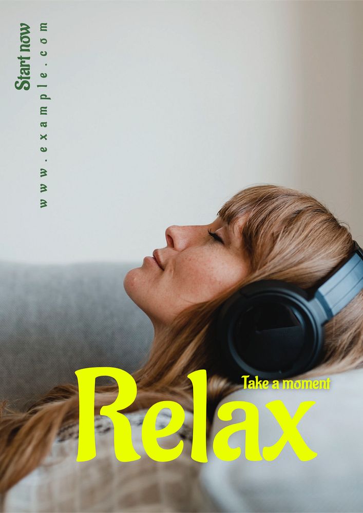 Relax poster template, editable text | Premium Editable Template - rawpixel