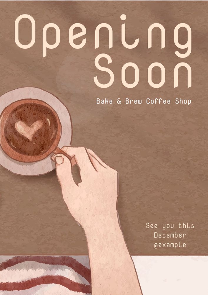 Opening soon poster template, editable | Premium Editable Template ...