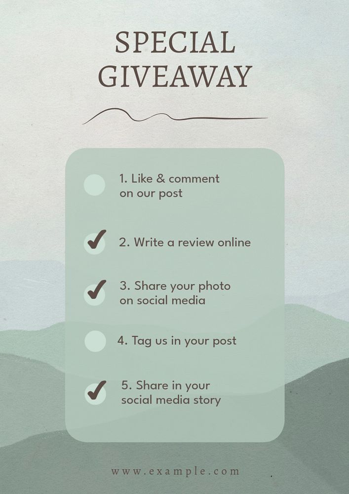 Special giveaway poster template, editable | Premium Editable Template ...