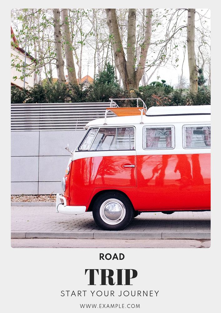 Road trip poster template, editable | Premium Editable Template - rawpixel