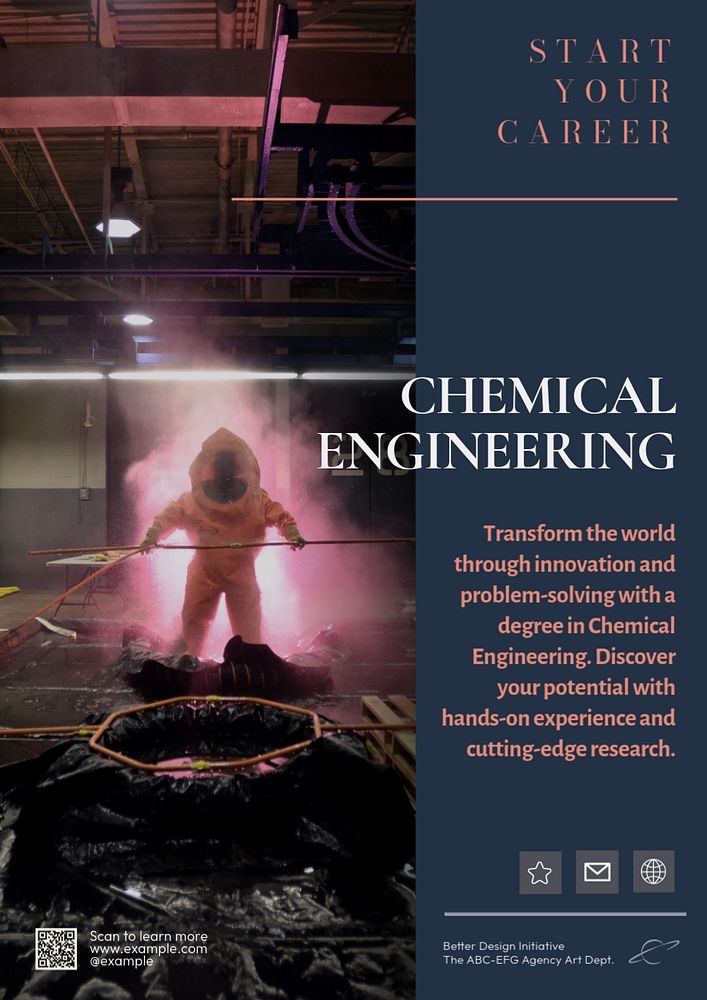 Chemical engineering poster template, editable | Premium Editable ...