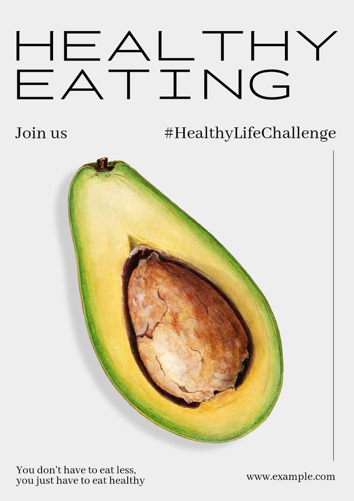 Healthy eating poster template, editable | Premium Editable Template ...